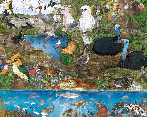 Australian Bush Creatures Jigsaw Puzzle. Original Pictures | Etsy