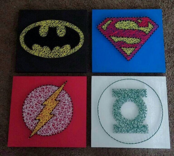 Items similar to Superhero string art *SALE!* on Etsy