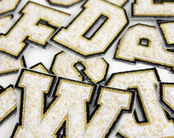 Blush and Gold Chenille Varsity Letter Patch ONLY Adhesive | Etsy