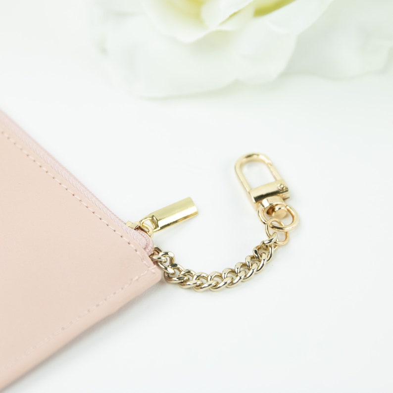 Personalized Credit Card Key Chain Vegan Leather Gold Foil | Etsy