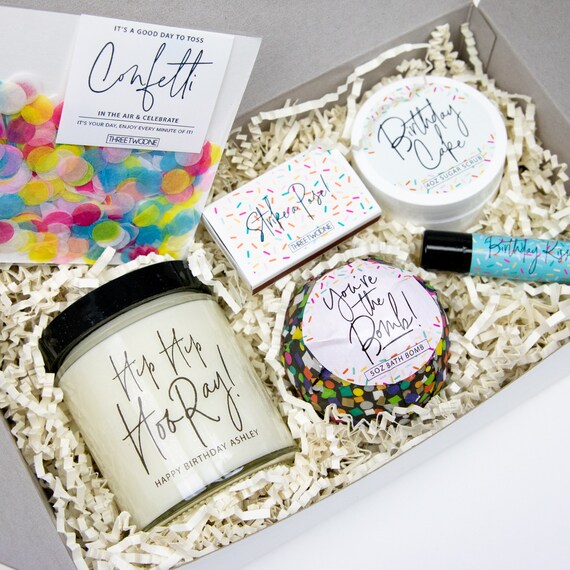 Happy Birthday Gift Box Birthday Gift Basket for Friend Mom | Etsy