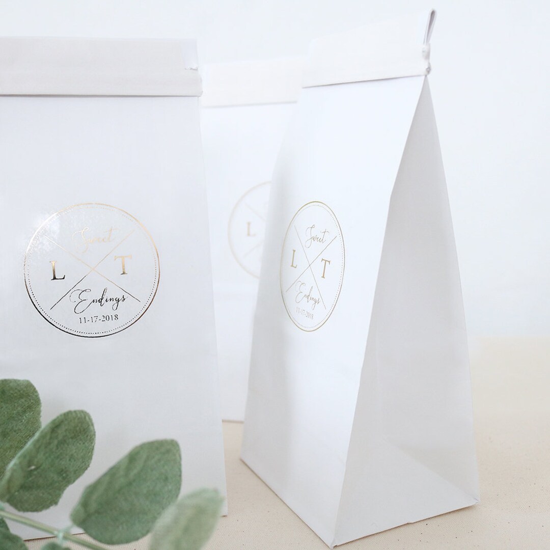 Set of 12+ Custom Candy Clear Labels - Sweet Endings, Coffee Bag ...