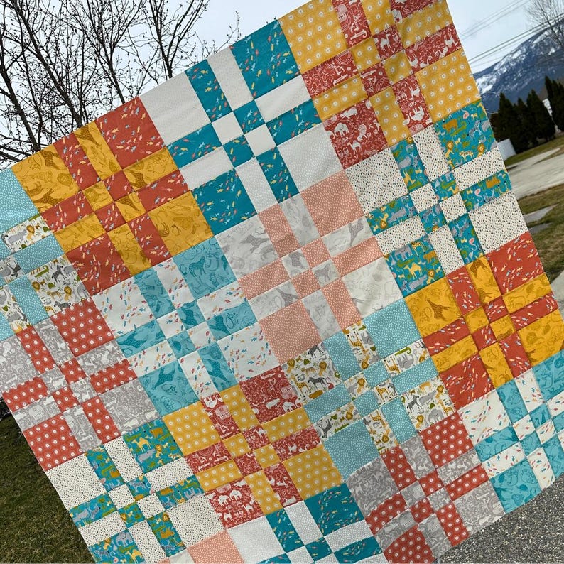 Building Blocks Quilt Pattern | Instant Download | 6 SIZES - Etsy Canada