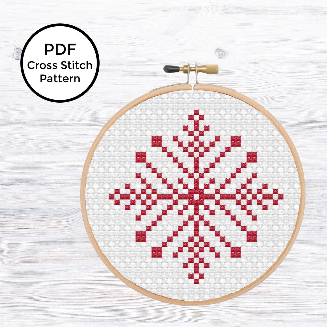 Snowflake Ornament Counted Cross Stitch PDF PATTERN Collection - Design ...
