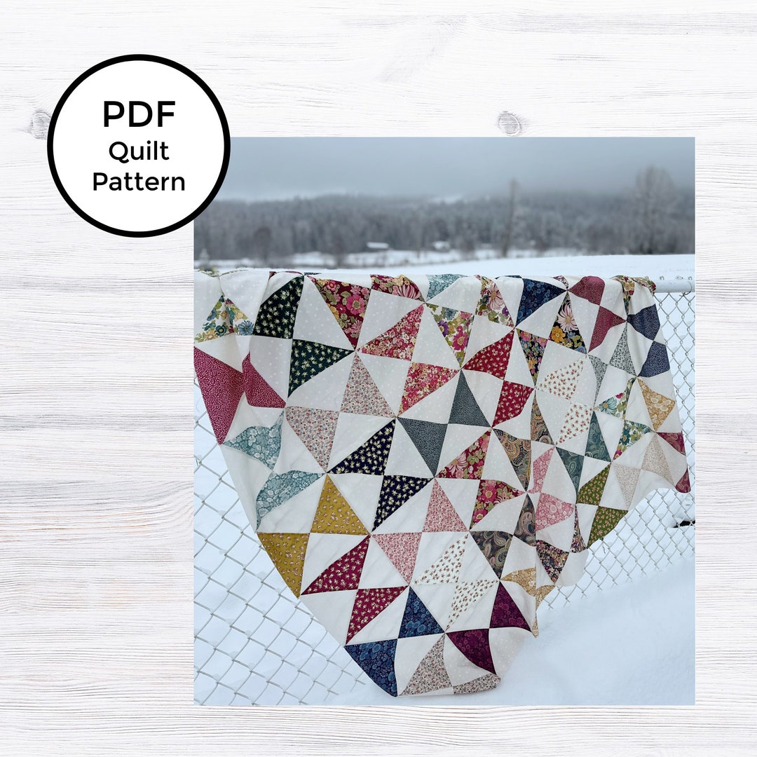 Hourglass Quilt Pattern | Instant Download | 10 SIZES - Etsy