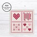 Love Hearts Counted Cross Stitch Pattern for Beginners Digital Download ...