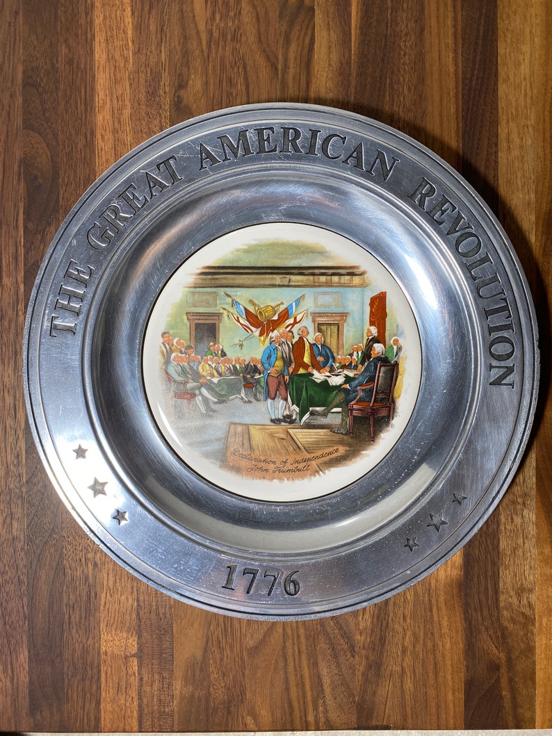 Vintage 1776 Declaration of Independence Decor Plate - Etsy