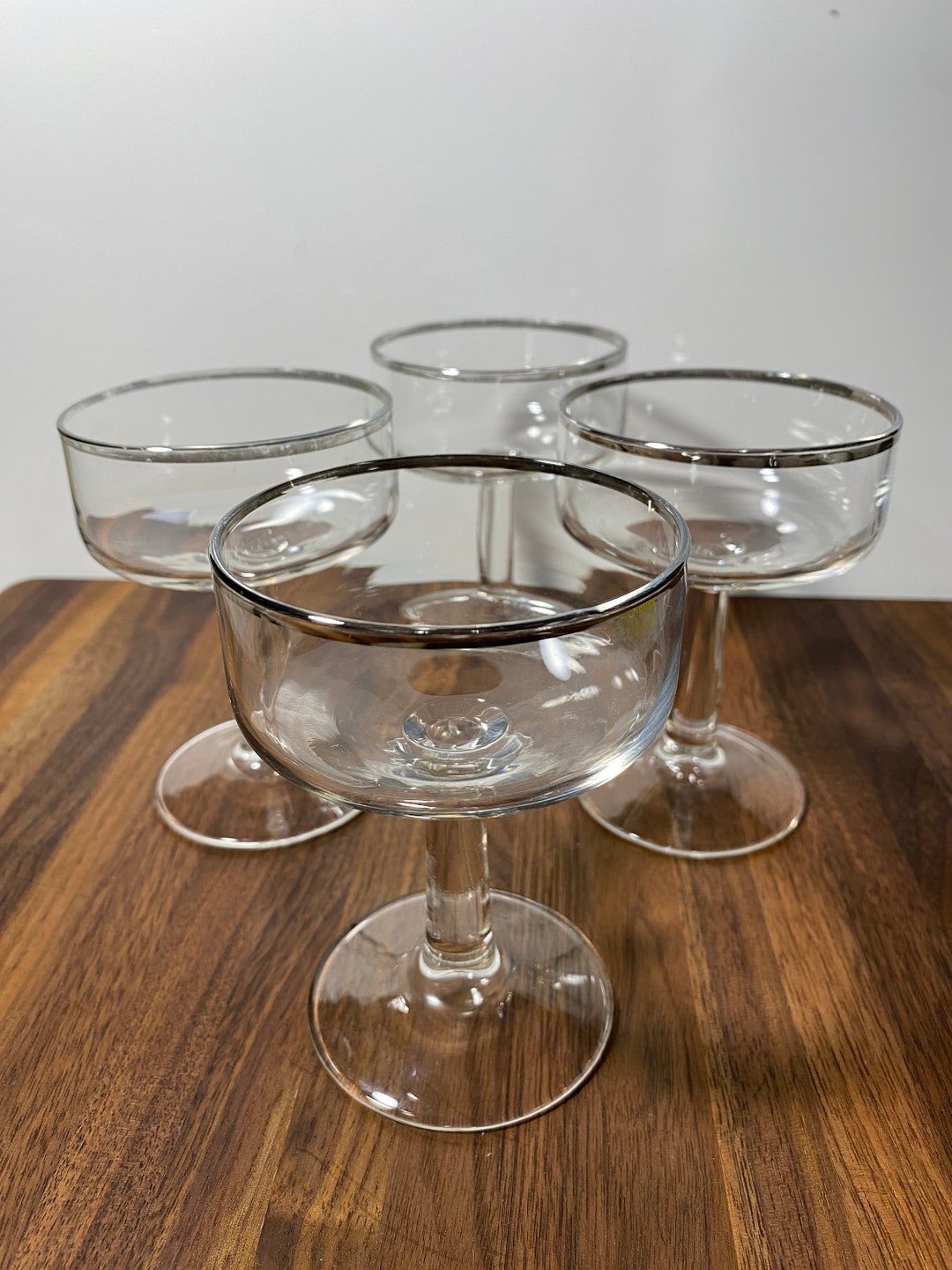 Mid Century Modern Cocktail Glass Set - Etsy