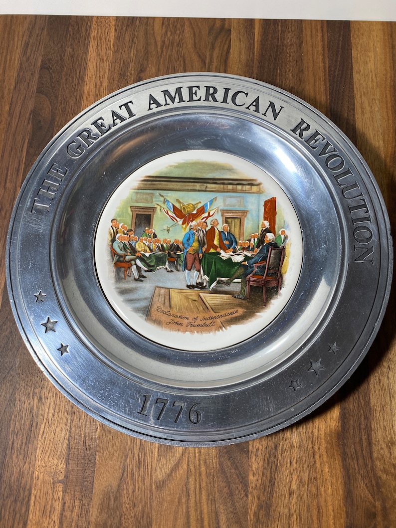 Vintage 1776 Declaration of Independence Decor Plate - Etsy
