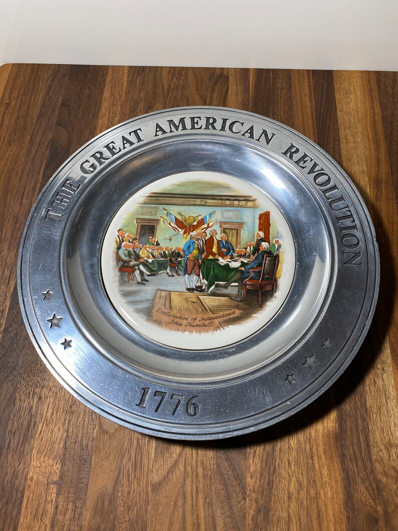 Vintage 1776 Declaration of Independence Decor Plate - Etsy