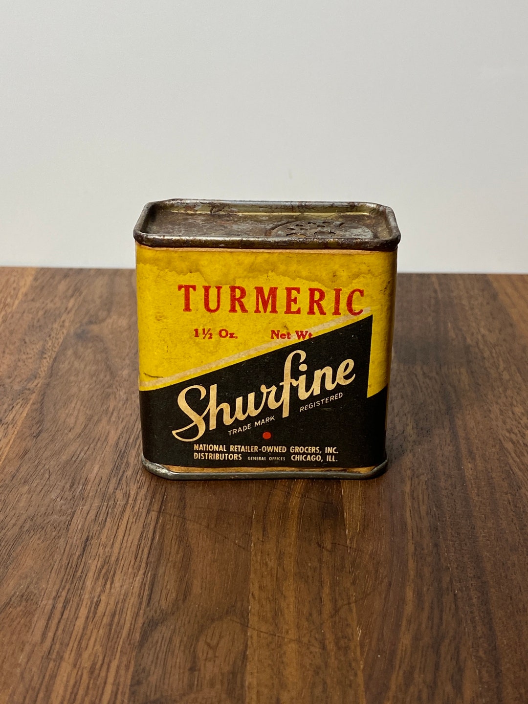 Vintage Shurfine Spice Tin - Etsy