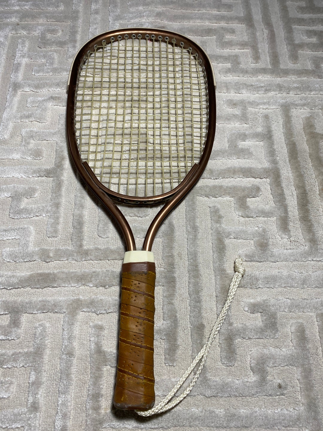 Vintage Copper Brown Racketball Racket - Etsy