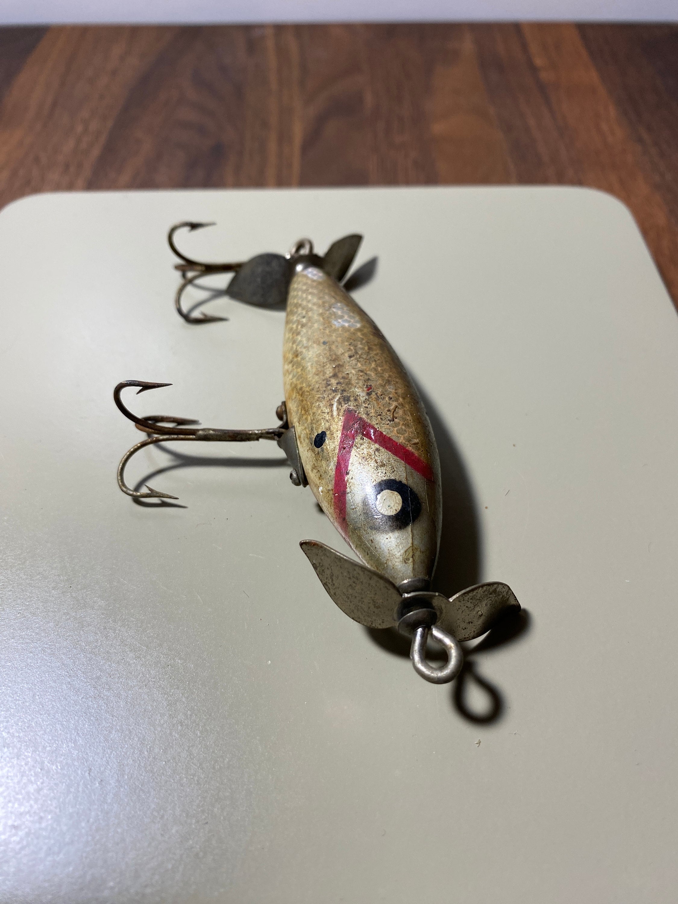 Vintage Speckled Scale Wooden Fishing Lure - Etsy