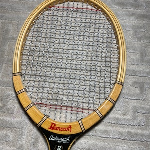 Vintage Bancroft Wood Tennis Racket - Etsy