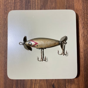 Vintage Speckled Scale Wooden Fishing Lure - Etsy