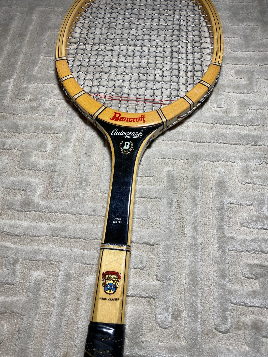 Vintage Bancroft Wood Tennis Racket - Etsy