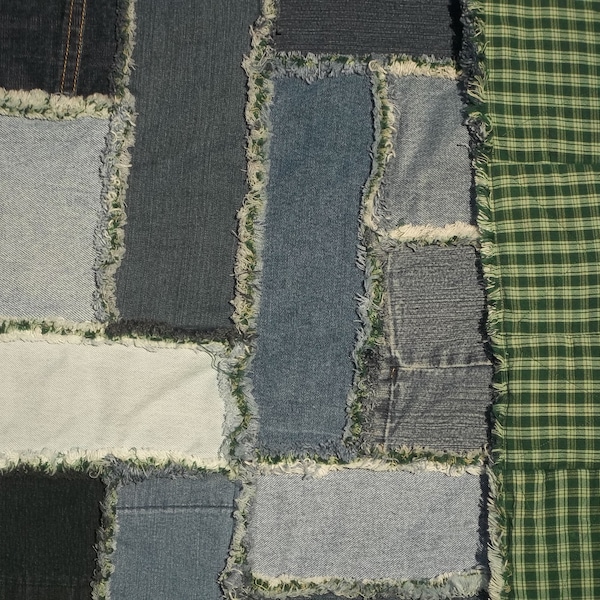 Denim Rag Quilt - Etsy
