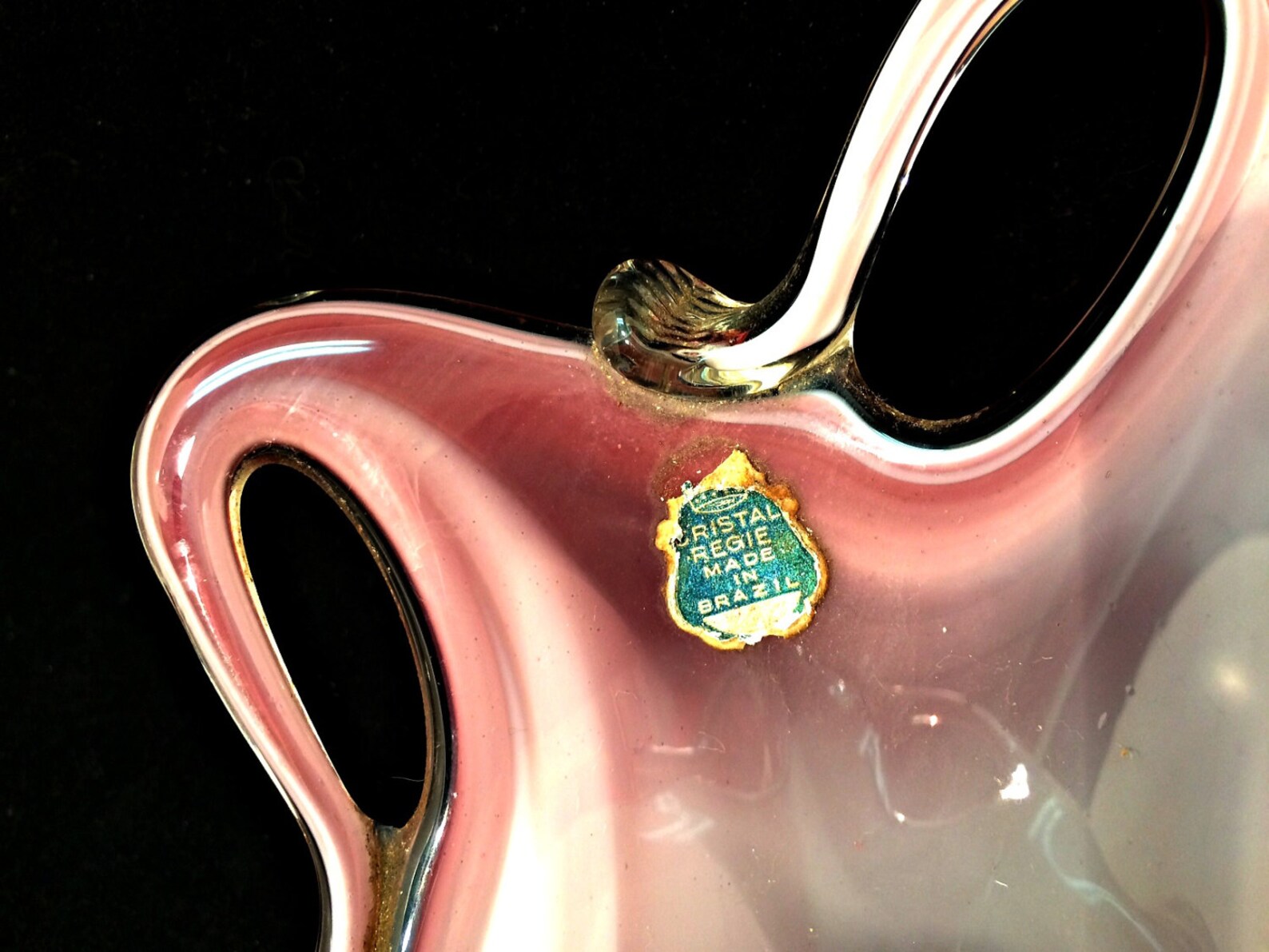 Art Glass Deco Bowl Cristal Regie Made in Brazil Purple Plum - Etsy