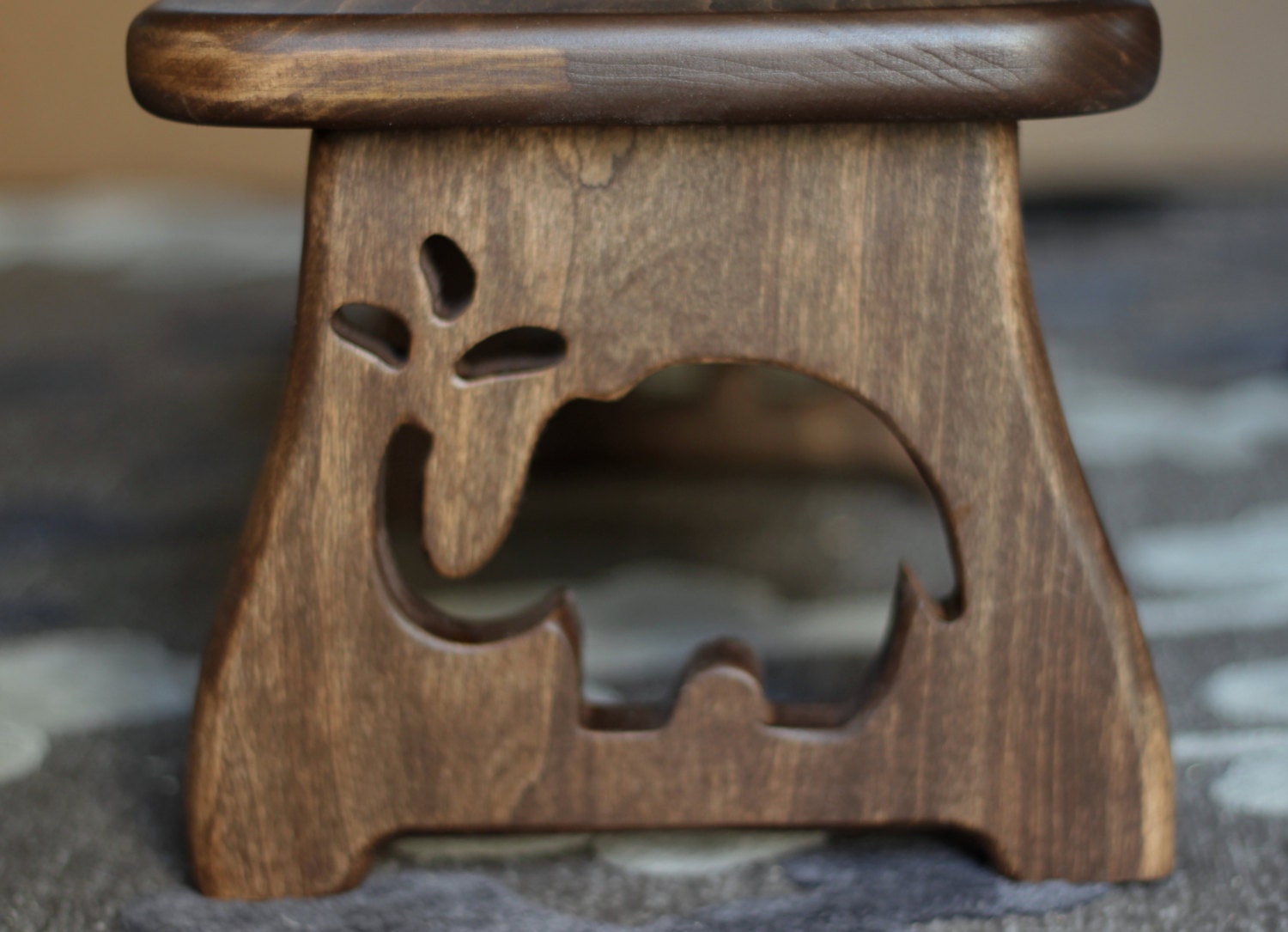 Personalized Classic Two-toned Hardwood Puzzle Stool | Etsy