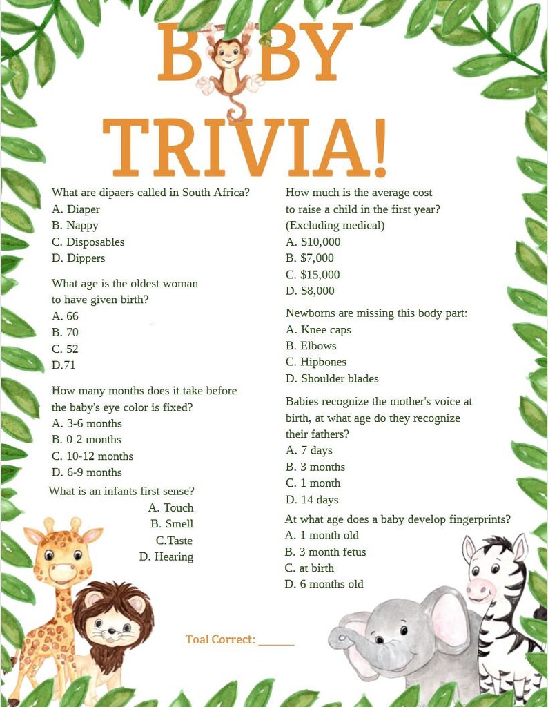 Safari Baby Shower Games Printable Template Bundle - Etsy