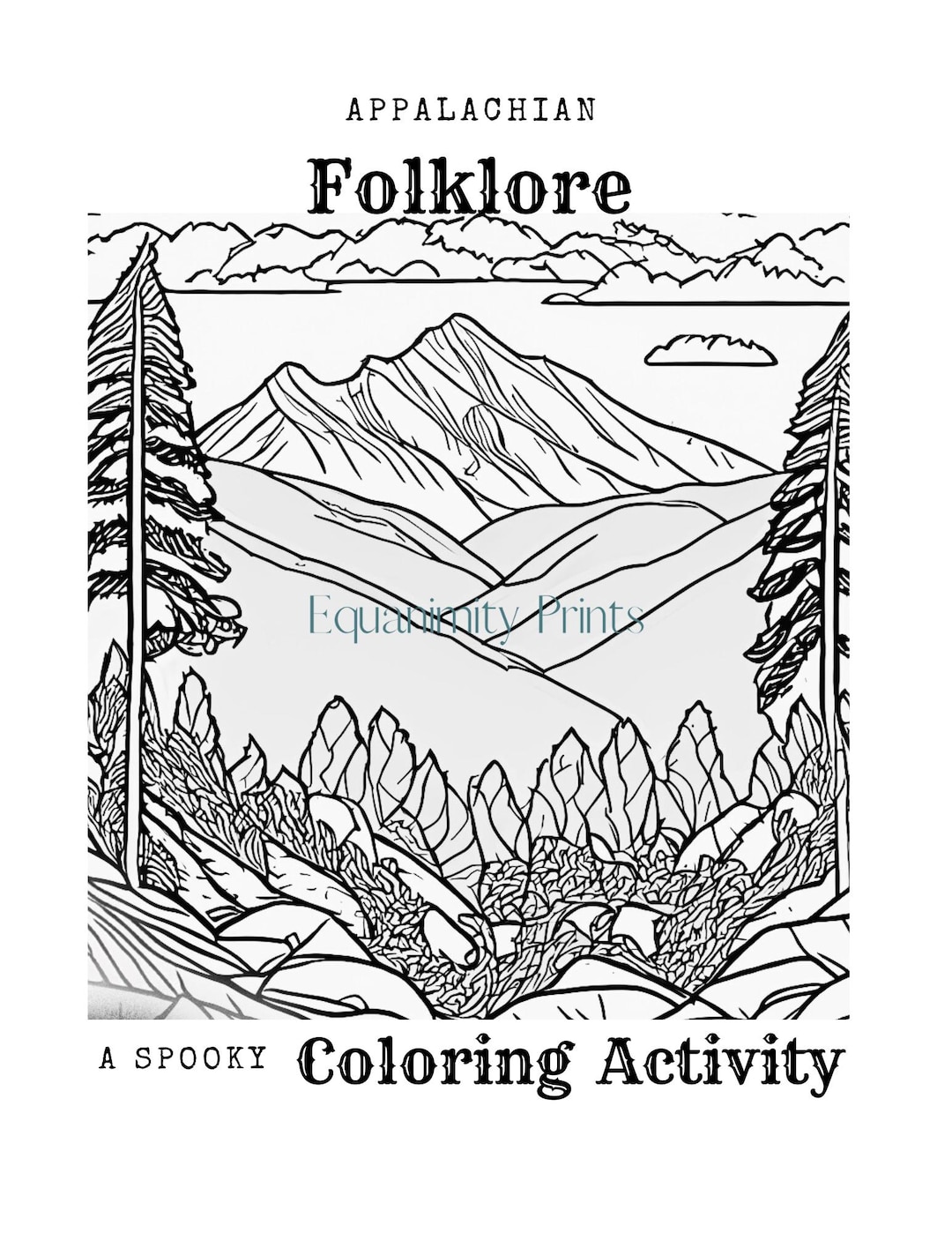 Appalachian Folklore: A Spooky Coloring Activity - Etsy