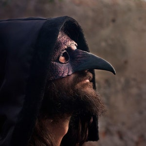 Venetian Style Crow Mask Raven Costume Animal Masquerade Bird Inspired ...