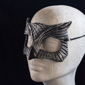 Owl Mask White Copy DIY Unpainted Animal Masquerade Silver Mascara Bird ...