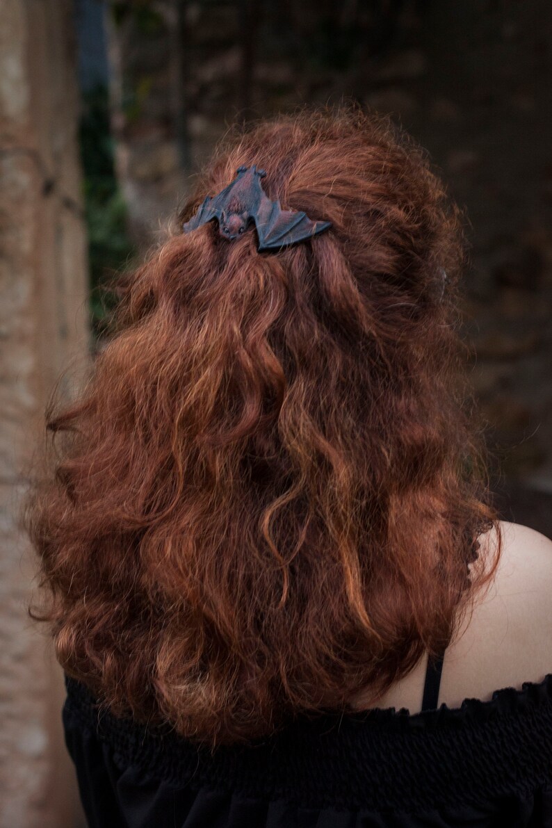 Bat Hairclip Goth Accessory Halloween Hairstyle Witch Hair | Etsy