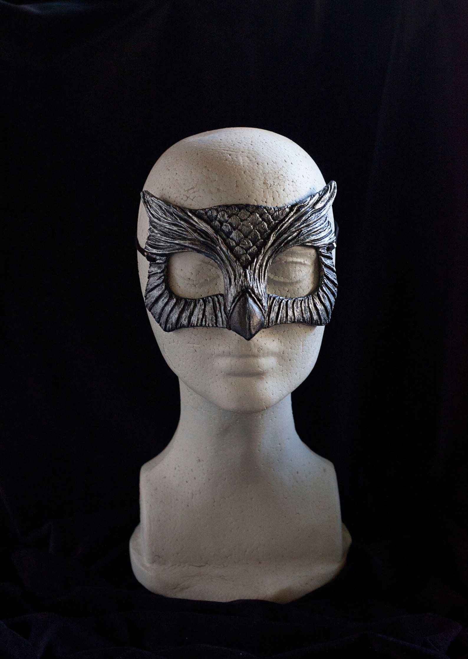 Owl Mask White Copy DIY Unpainted Animal Masquerade Silver - Etsy