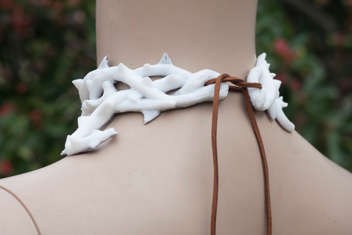 Winter Dryad Neckpiece White Silicone Necklace Choker Winter - Etsy