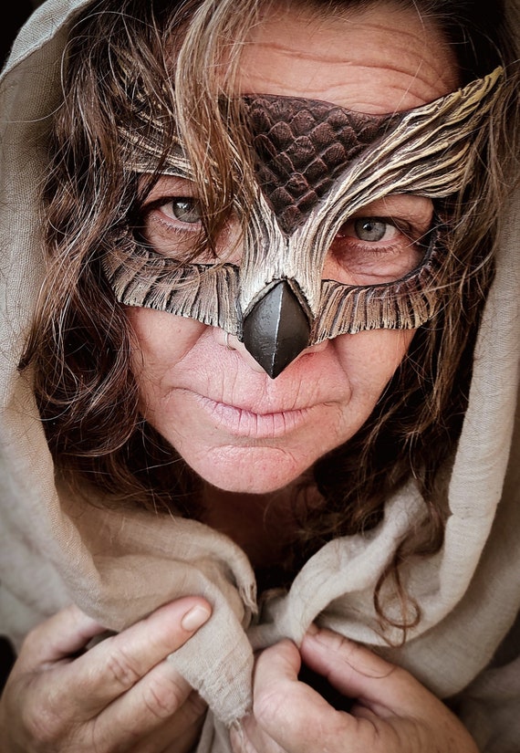 Owl Mask Halfmask Forest Witch Masquerade Animal Mask Resin - Etsy