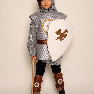 Knight Helmet Armor Chain Mail Vest Knight 4-9 Years Knight | Etsy