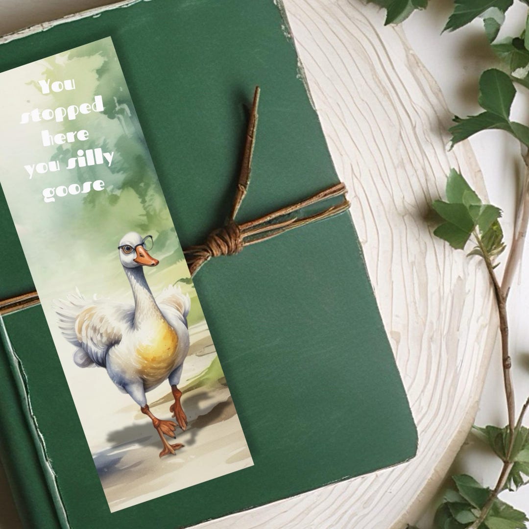 Silly Goose Digital Download Bookmark Year of the Dragon Bookish ...