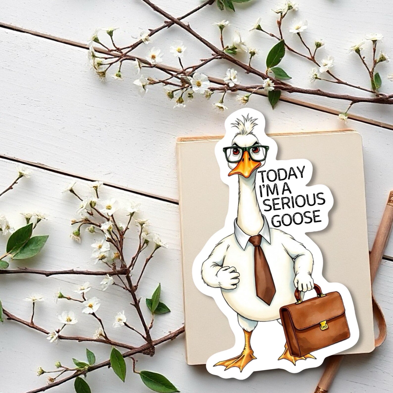 DIGITAL DOWNLOAD of Today I’m a Serious Goose Sticker Label Clip Art - Etsy