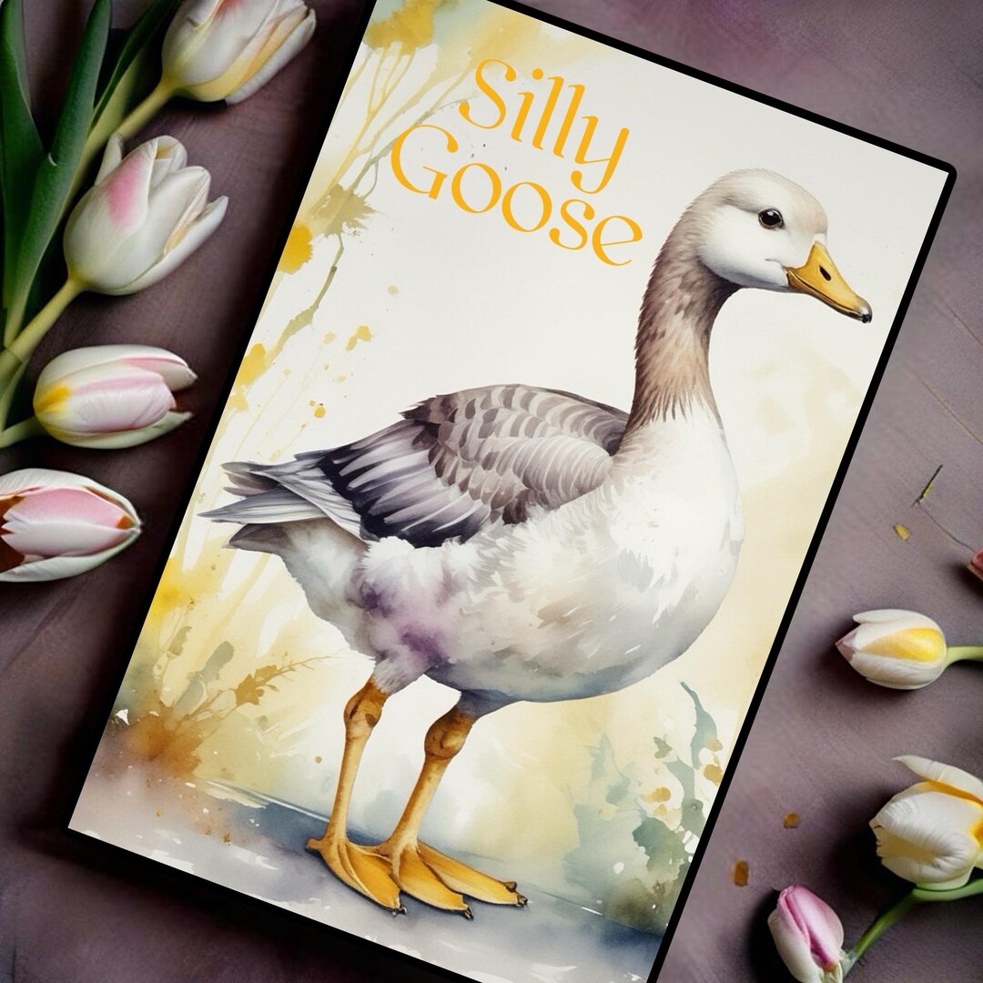 Silly Goose Digital Download Print of Trendy Wall Art for Apartment ...
