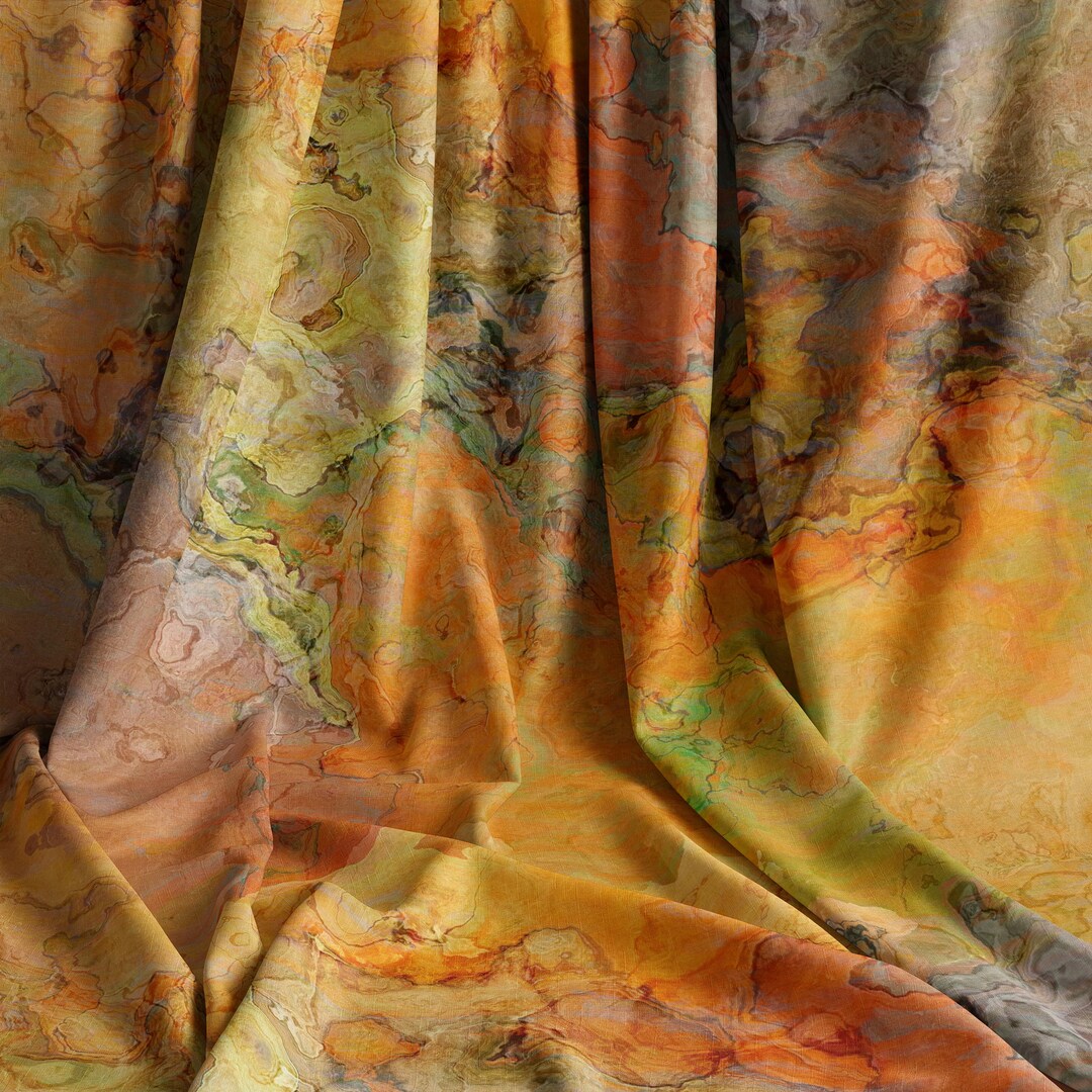 Abstract Art Fabric Printed by the Yard: Polyester Poplin or Pima ...