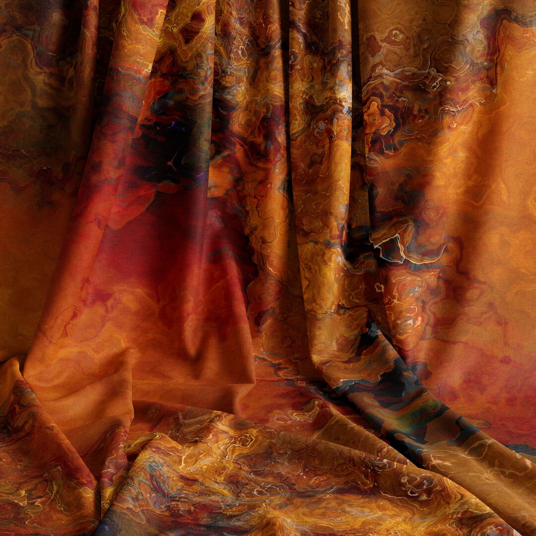 Abstract Art Fabric Printed by the Yard: Polyester Poplin or Pima ...