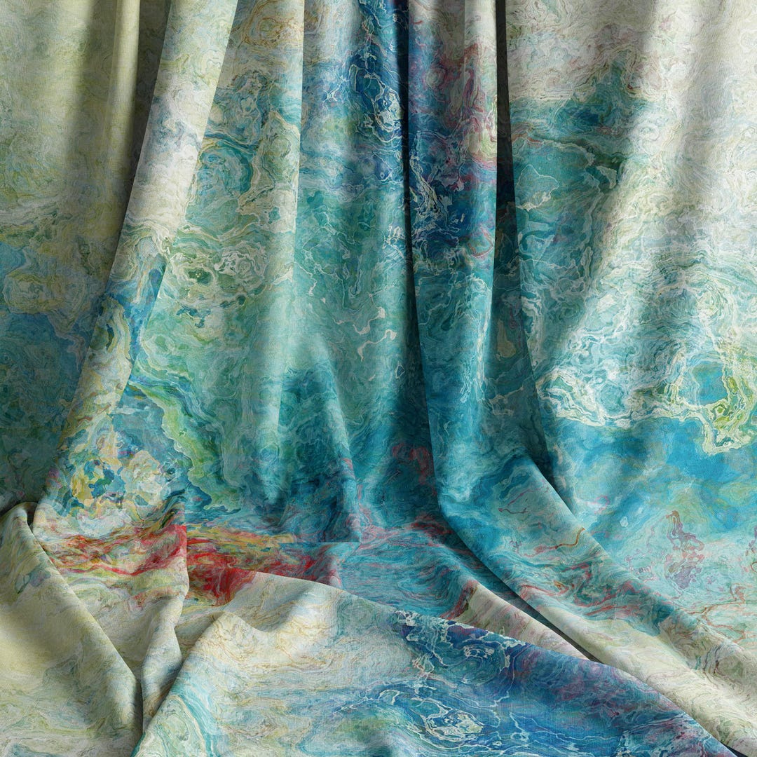 Abstract Art Fabric Printed by the Yard: Polyester Poplin or Pima ...