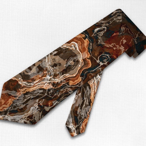 Shiny Copper Velvet Necktie Rust Ties Pocket Square Bow | Etsy