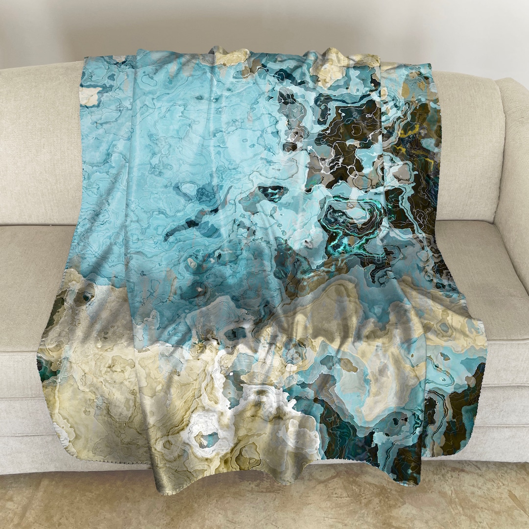 Abstract Art Blanket Throw, Sherpa Fleece Sofa Throw, 50x60, 60x80 ...