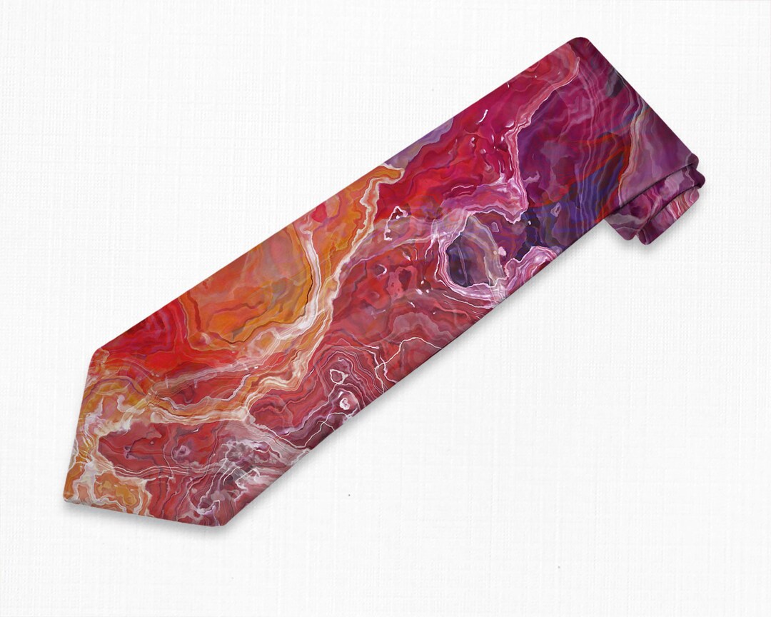 Men’s Tie With Abstract Art, Modern Men’s Necktie, Print Neck Tie for ...