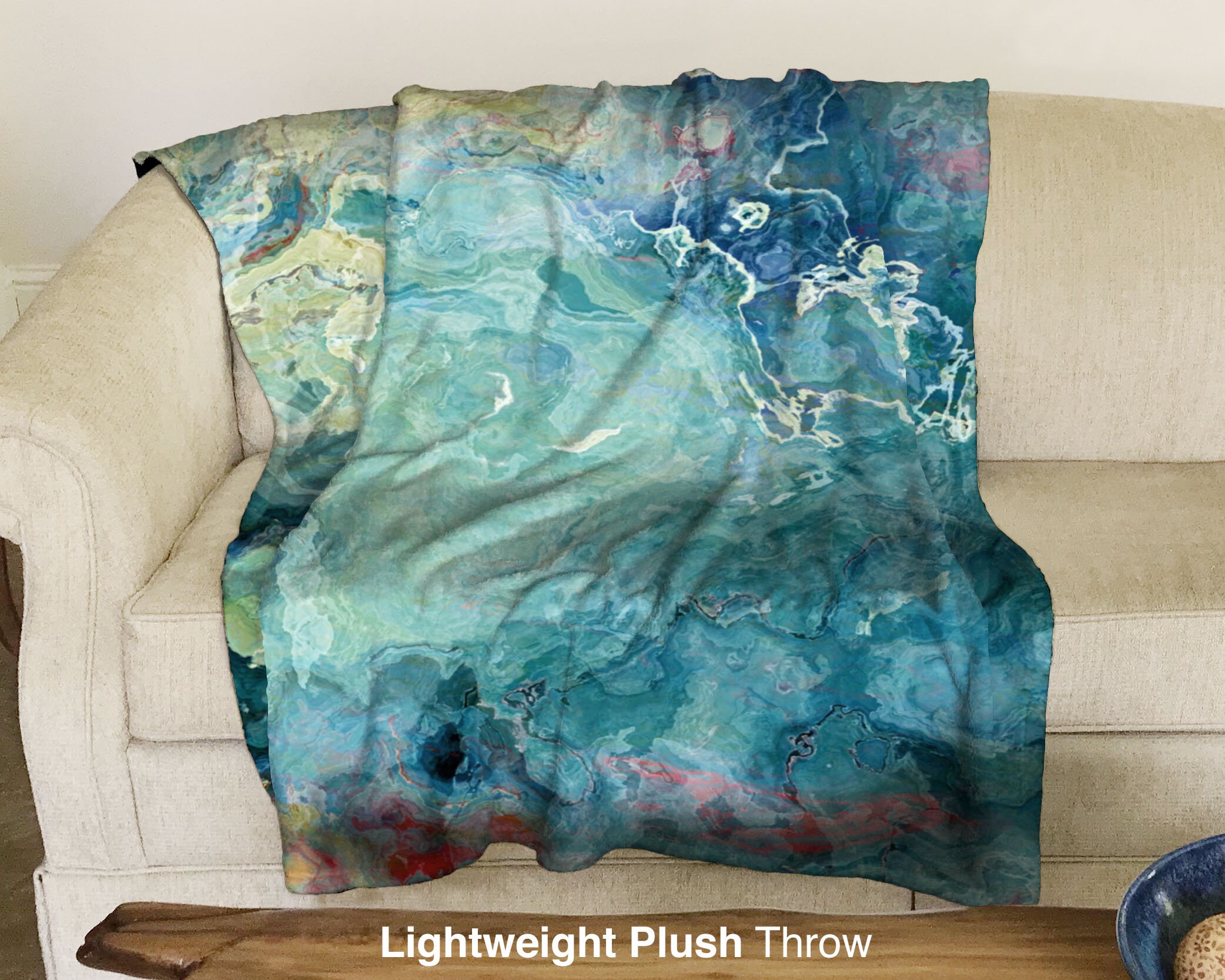 Abstract Art Blanket Throw Plush Fleece or Sherpa Fleece | Etsy