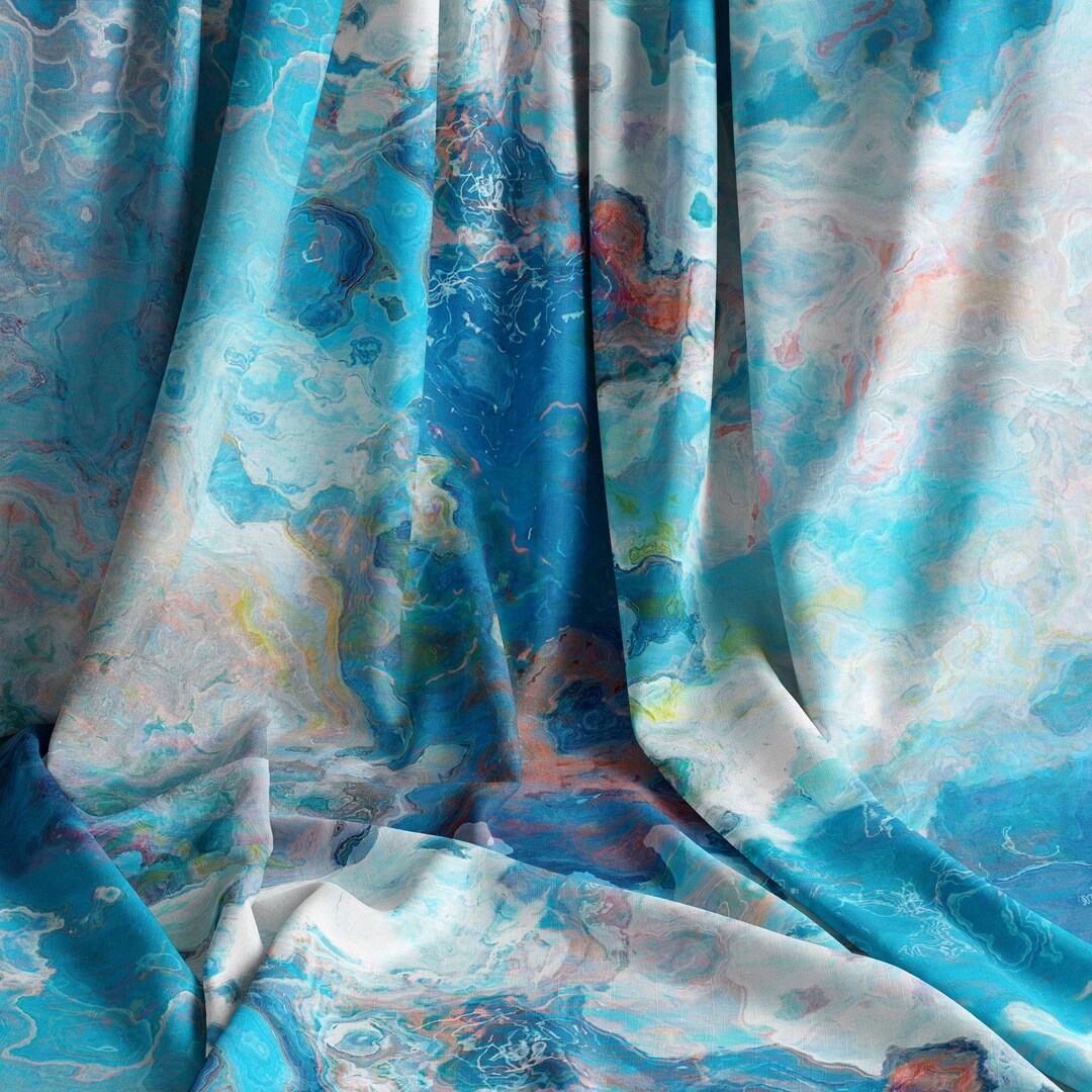 Abstract Art Fabric Printed by the Yard: Polyester Poplin or Pima ...