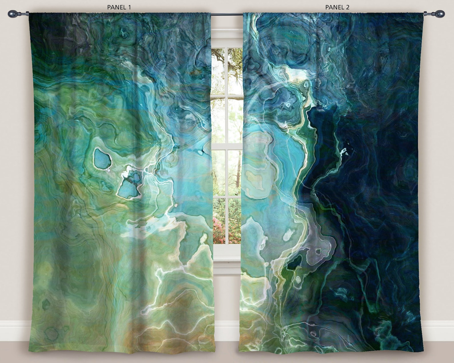 Abstract Art Window Curtain 50x84 Panels Blackout Drapes - Etsy