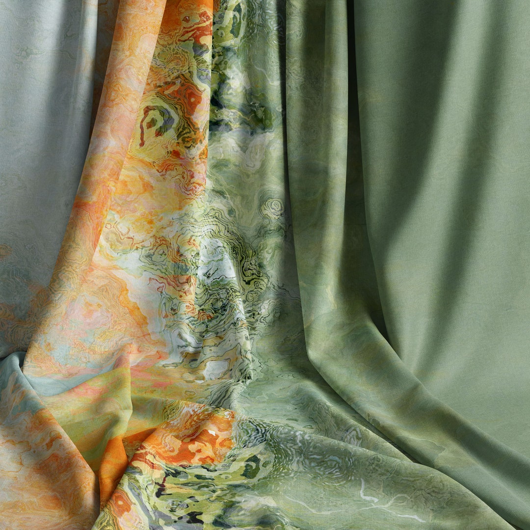 Abstract Art Fabric Printed by the Yard, Polyester Poplin or Pima ...