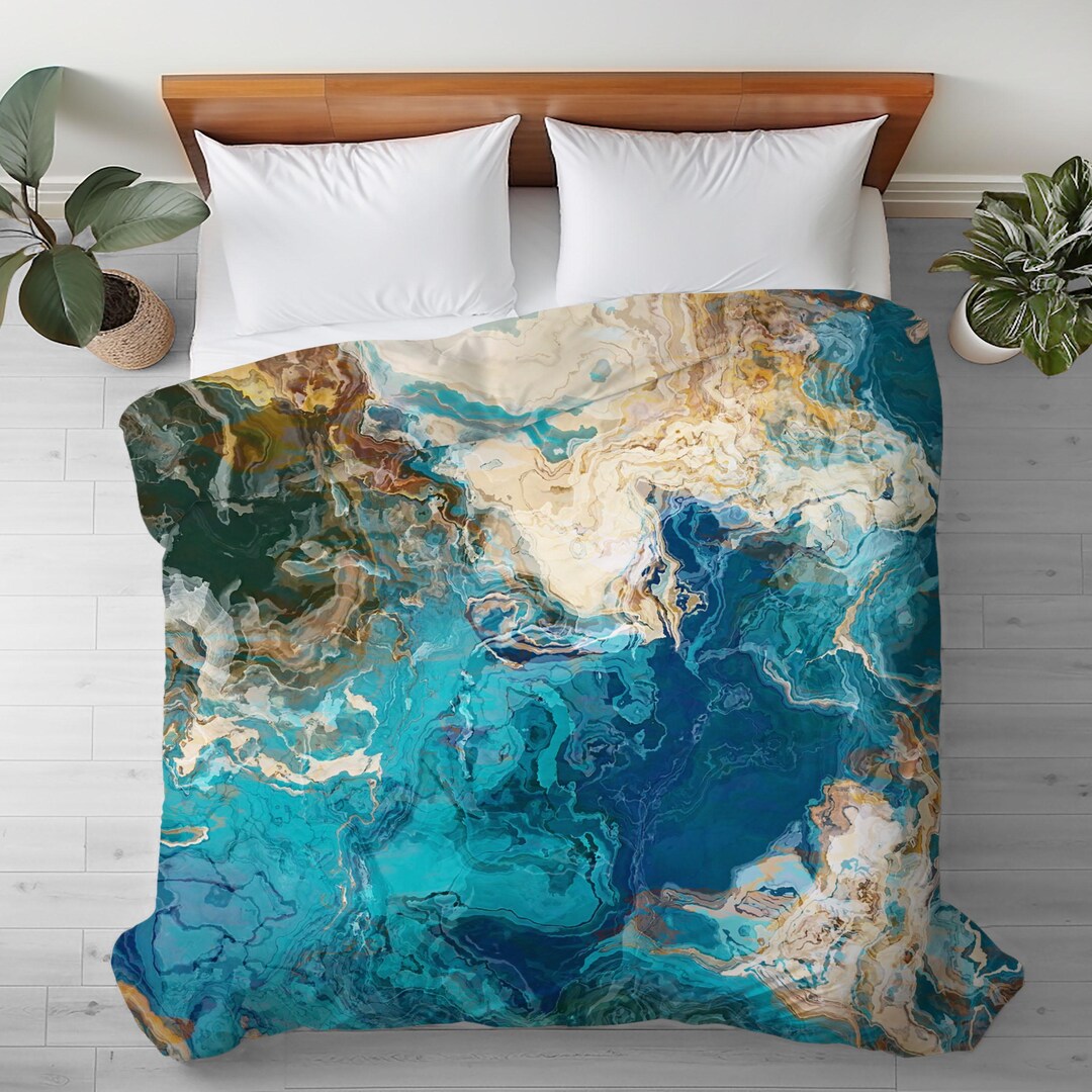 Abstract Art Duvet Cover: Silky Microfiber Bedding - Muse - Etsy