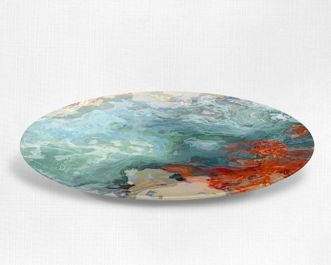 Abstract Art Plate: Unbreakable Indoor/outdoor Dinnerware - Simple ...