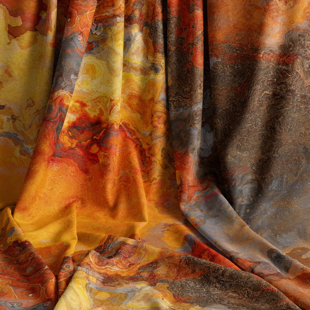 Abstract Art Fabric Printed by the Yard or Fat Quarter, Polyester ...