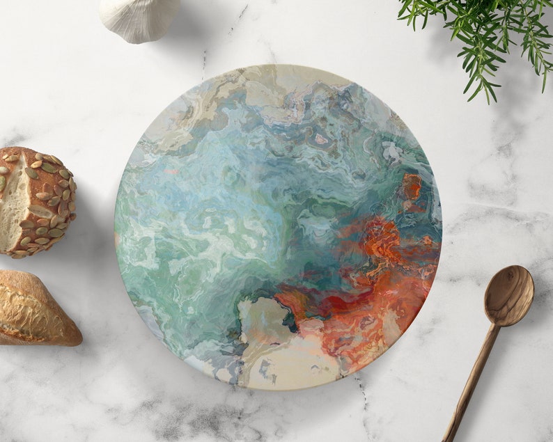 Abstract Art Plate: Unbreakable Indoor/outdoor Dinnerware - Simple ...