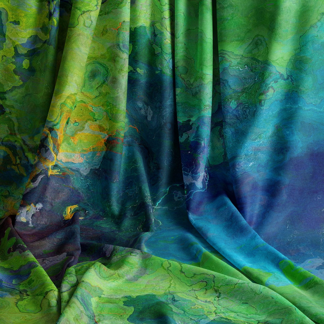 Abstract Art Fabric Printed by the Yard or Fat Quarter, Polyester ...